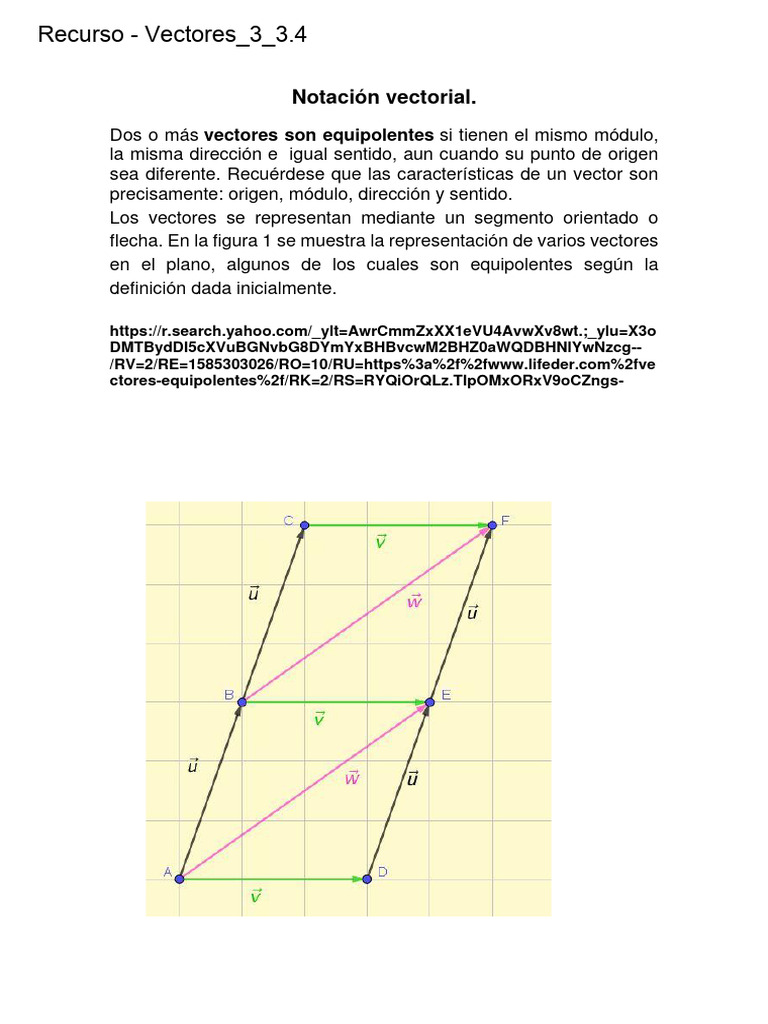 Características y Notación de Vectores | PDF | Vector Euclidiano ...