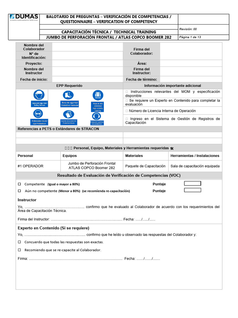 Atlas Copco Boomer 282 - Balotario VOC QA (ES) | PDF | Perforación ...