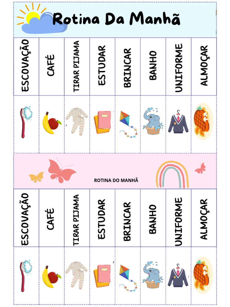 Rotina Da Manha 2 | PDF