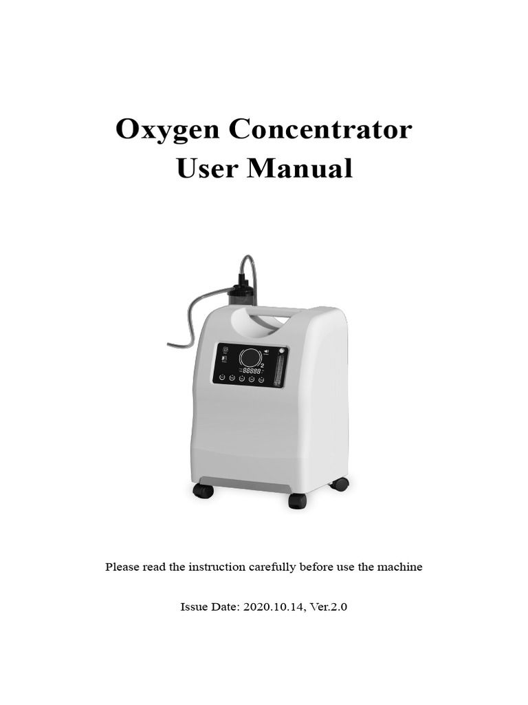 Oxygen Concentrator User Manual | PDF | Radio | Oxygen