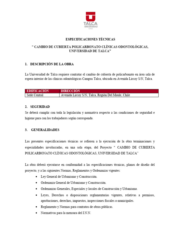 Especificaciones Técnicas Clà Nica Odontolà Gica | PDF | Tornillo Especificaciones Técnicas Clà Nica Odontolà Gica | PDF | Tornillo
