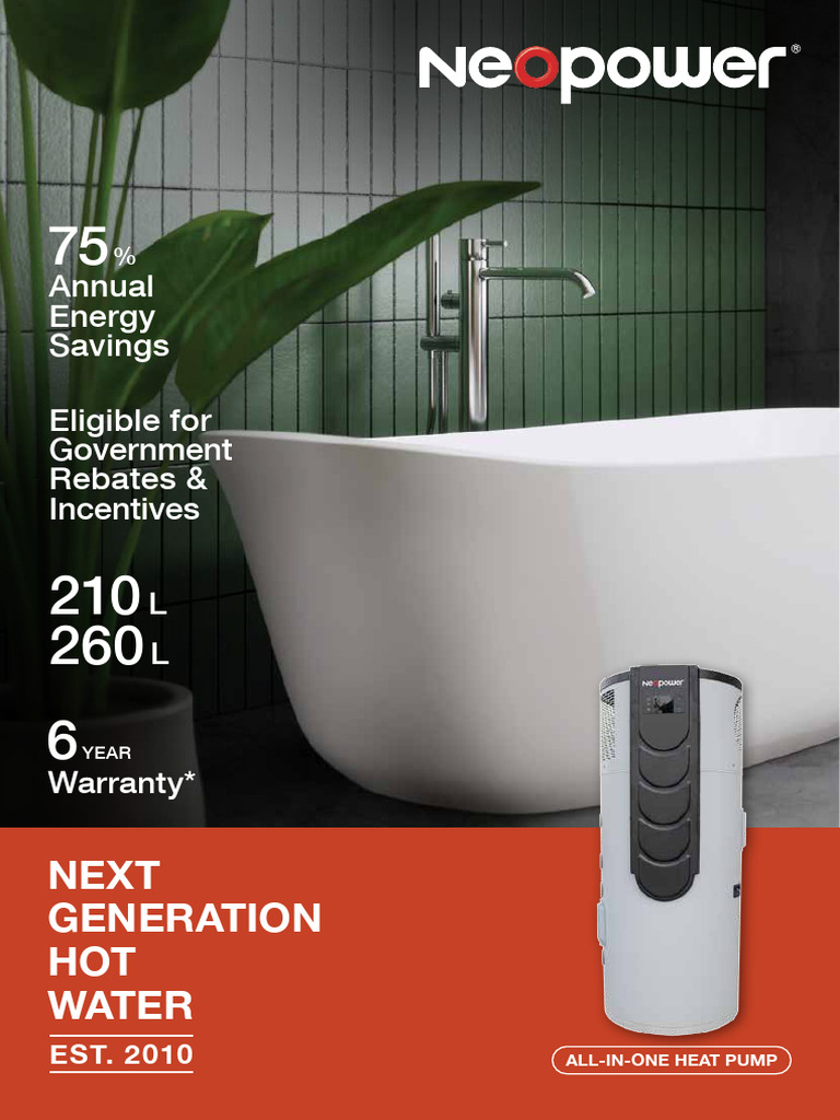 NeoPower All in One Brochure | PDF | Heat Pump | Water Heating