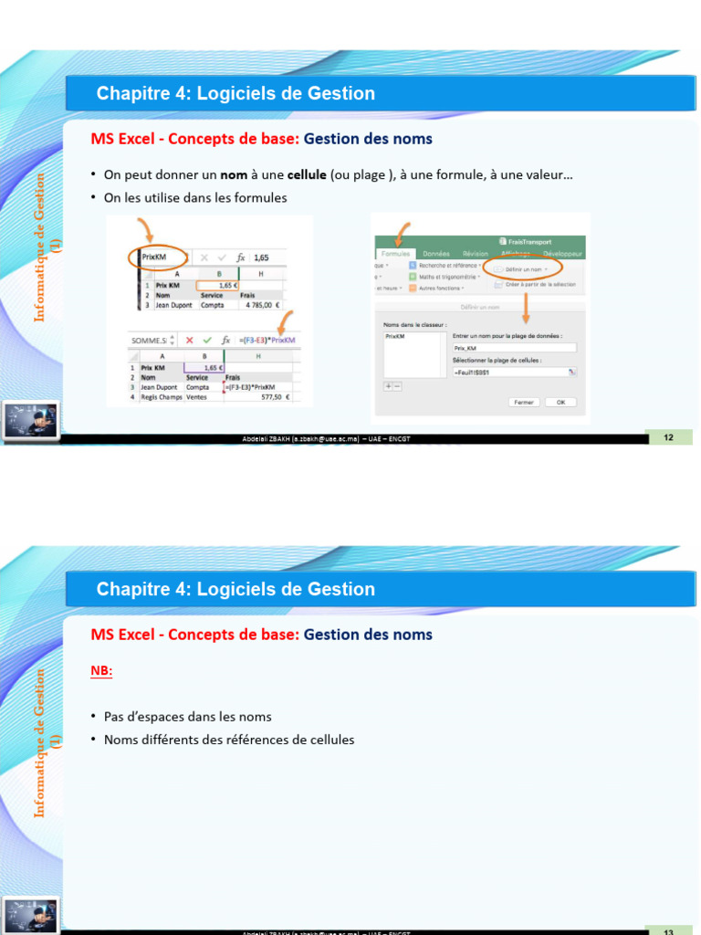 Chap4 Logiciels Gestion Partie2 | PDF | Microsoft Excel | Informatique