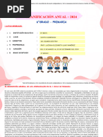 6° Grado - Planificación Curricular Anual 2024 | PDF | Plan de estudios | Aprendizaje