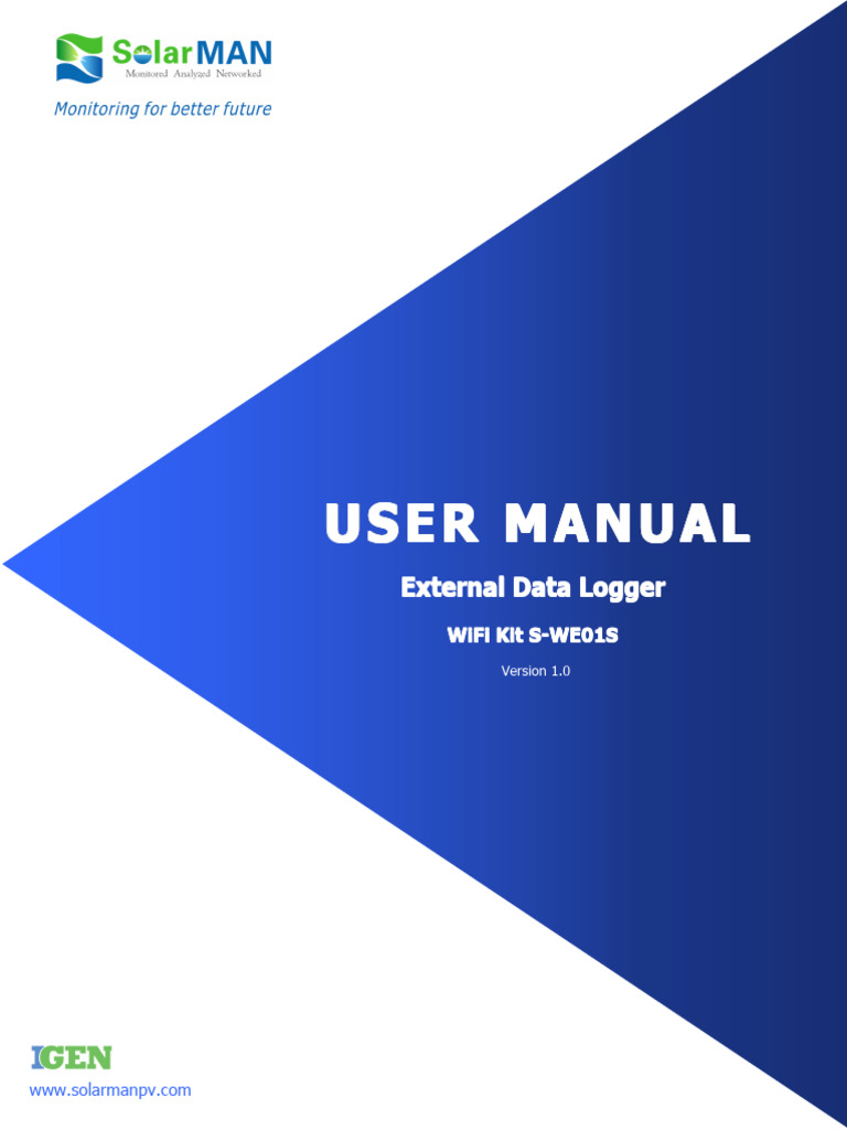 SolarMAN User Manual S WE01S | PDF | Computer Network | Ip Address
