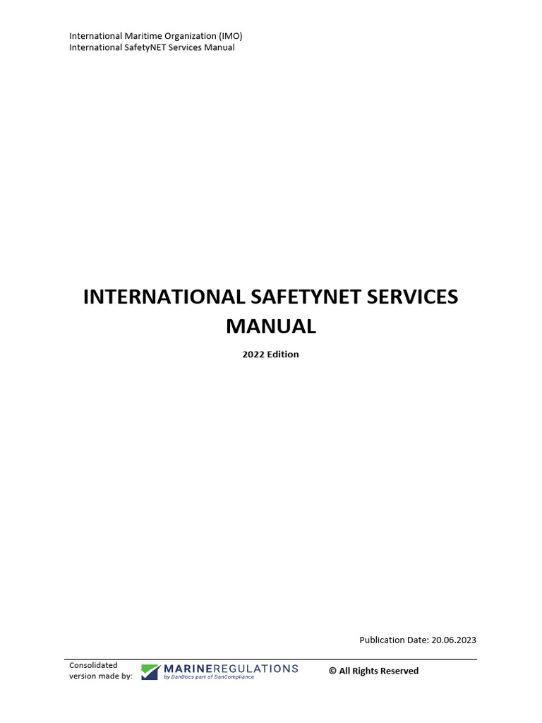 International Safety NET Manual | PDF | Telecommunications Engineering ...
