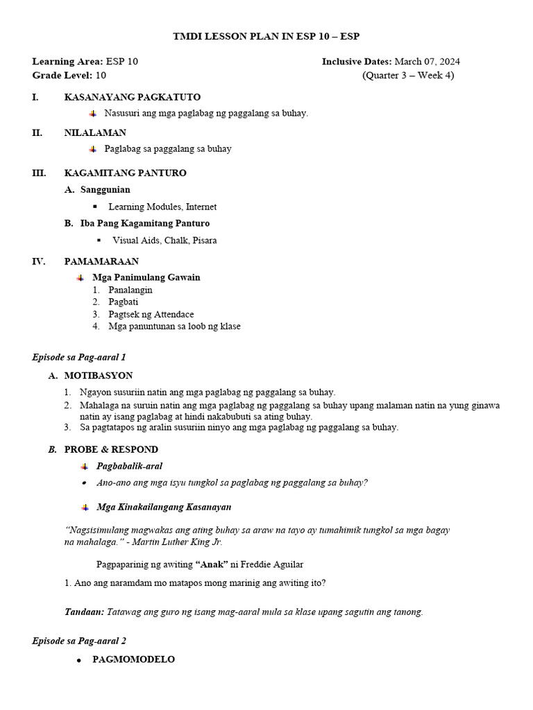 TMDI - LP - ESP10 (Nasusuri... ) | PDF