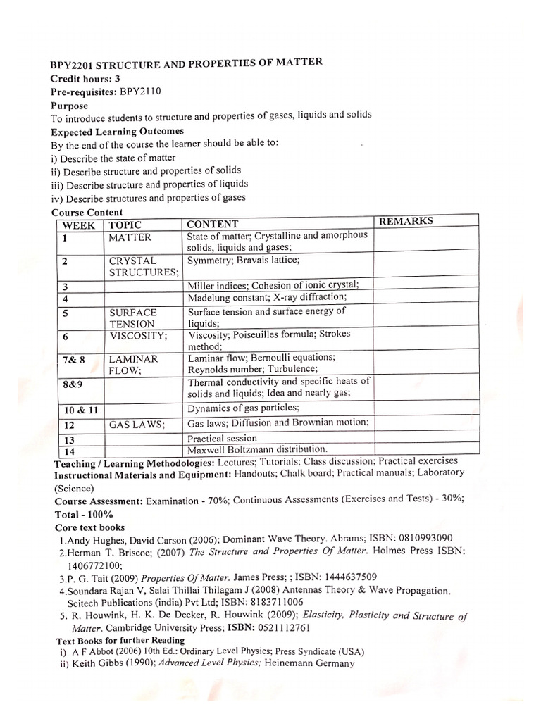 Structure and Properties of Matter | PDF