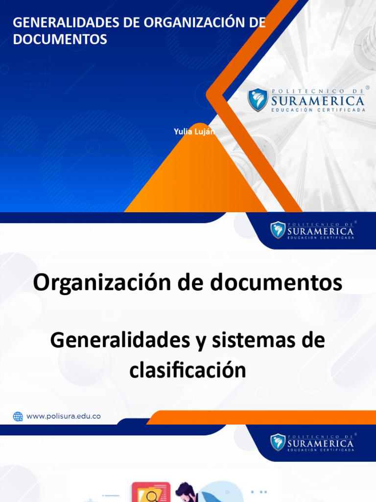 Organización de Documentos, Sistema de Clasificación | PDF
