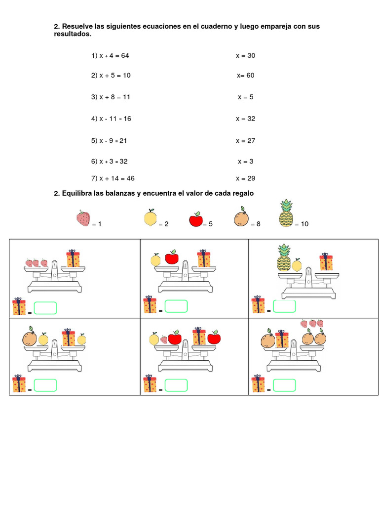 Actividad Complementaria de Mate. | PDF