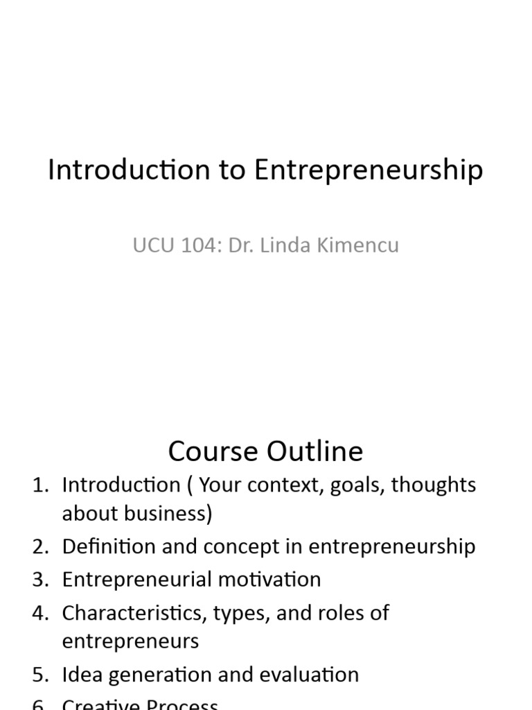 Introduction To Entrepreneurship PEBL Notes | PDF | Entrepreneurship ...