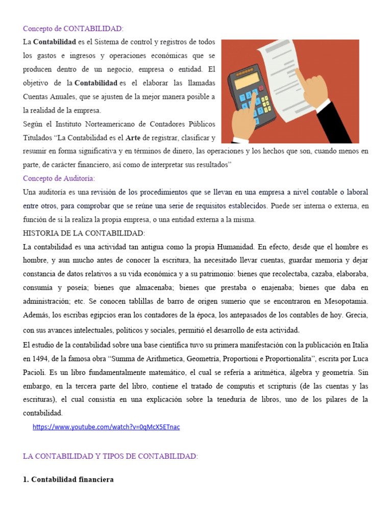 Concepto de CONTABILIDAD | PDF | Contabilidad | Negocios económicos