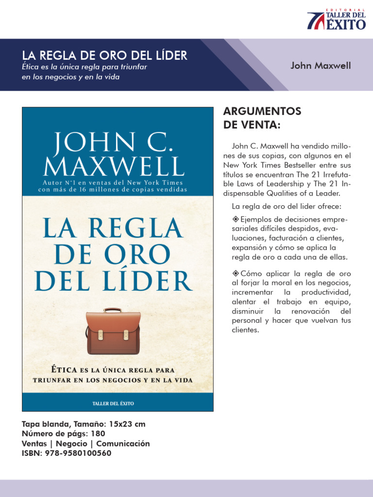 Dokumen - Tips - La Regla de Oro Del Lder John Maxwelledi La Regla de ...