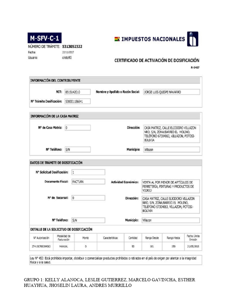 licencias de funcionamiento en la paz bolivia | PDF