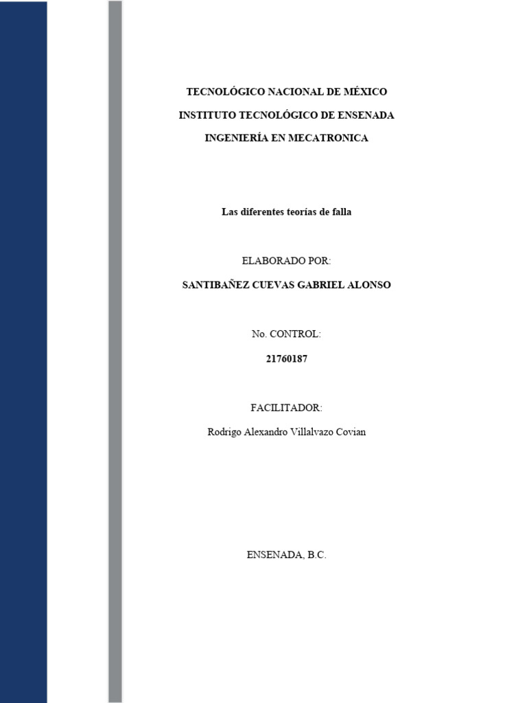 Teorias de Falla | PDF | Estrés (Mecánica) | Física Aplicada e ...