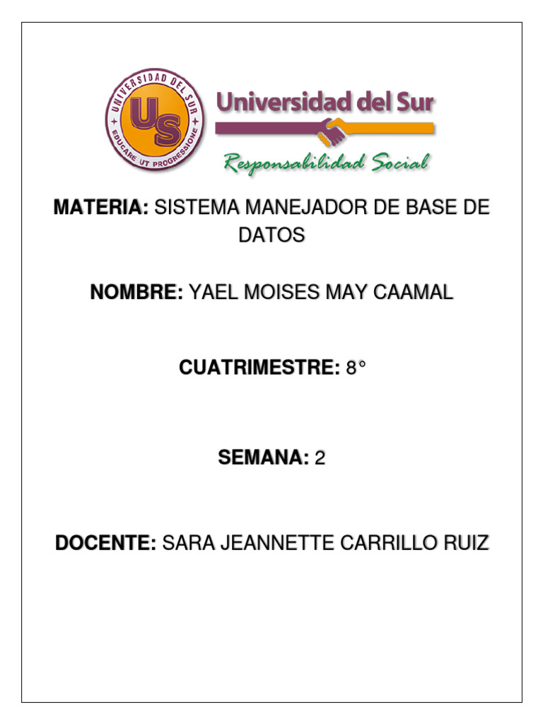 S2-Planeando Mi Base de Datos | PDF | Archivo de computadora | Gestión de tecnología de la ...