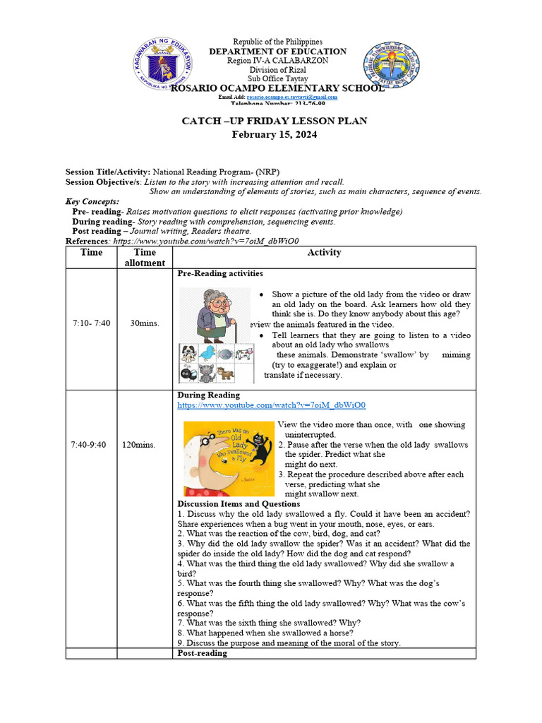 Catch Up Friday LP Light FEB 15 | PDF | Learning | Teachers