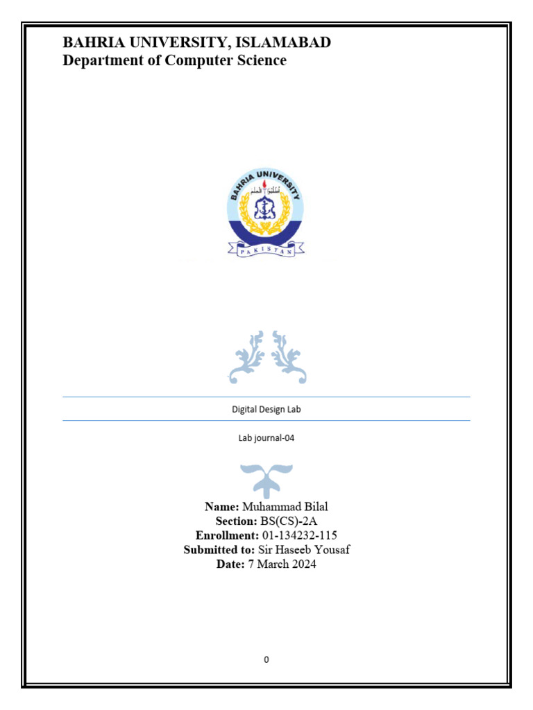 Digital Design Lab-4 | PDF | Logic Gate | Electronic Circuits