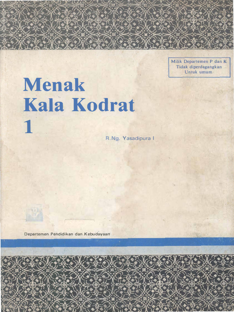 "Menak Kala Kodrat: Sastra Jawa 1982" | PDF