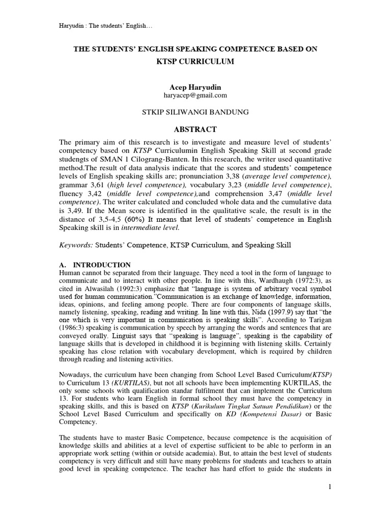 375-Article Text-3743-1-10-20181205 | PDF | Curriculum | Communication