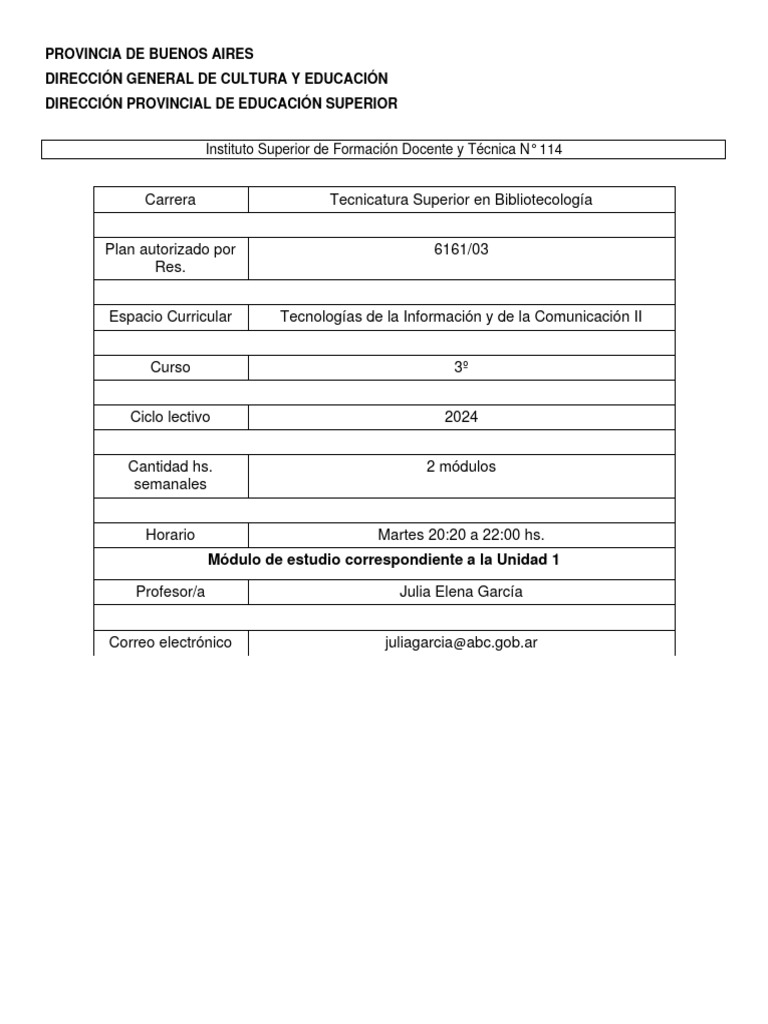 Modulo - de - Estudio. - Unidad - 1 TIC III | PDF | Planificación | Bibliotecas