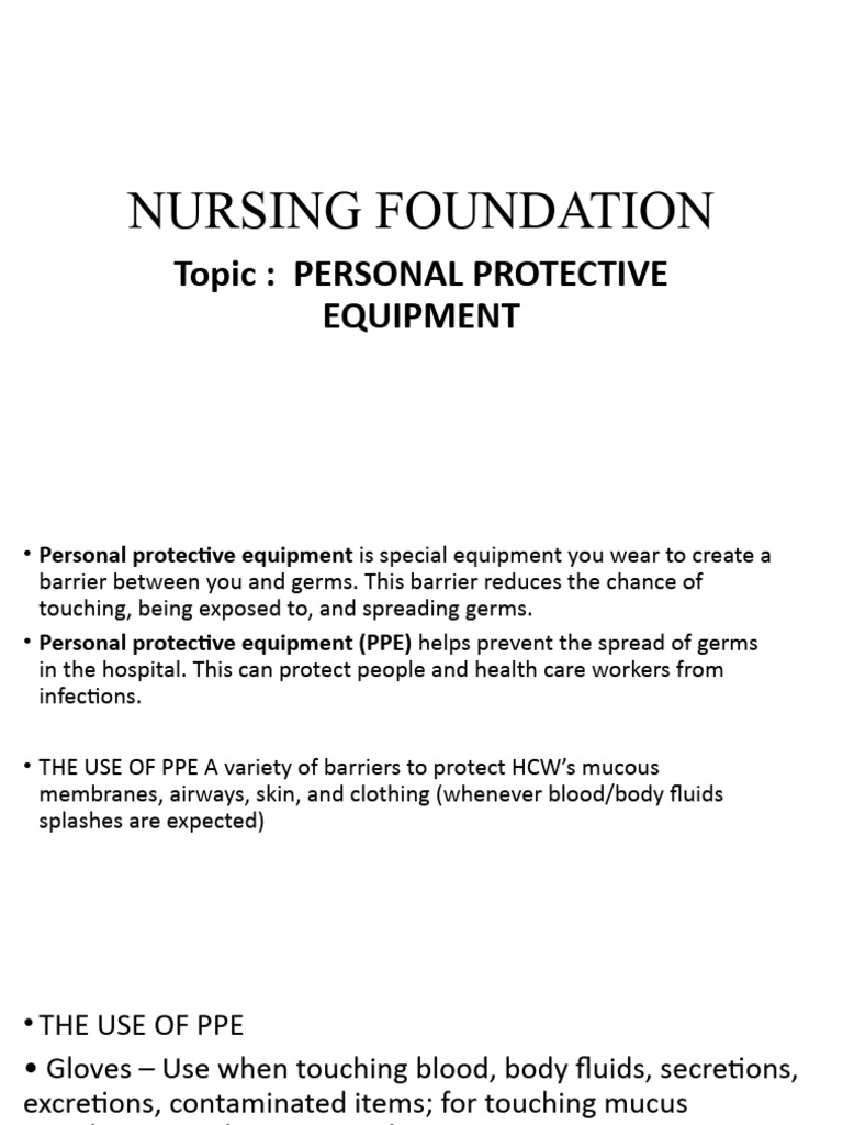 Fon Ppe | PDF | Personal Protective Equipment | Medical Specialties