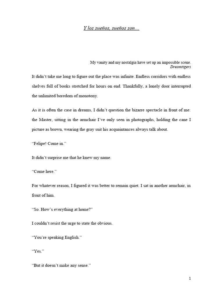 Y Los Sueños Sueños Son Pdf
