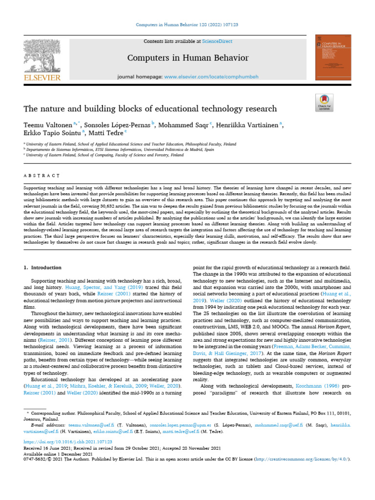 Educational Tech Research Insights | PDF | Educational Technology | Cognition