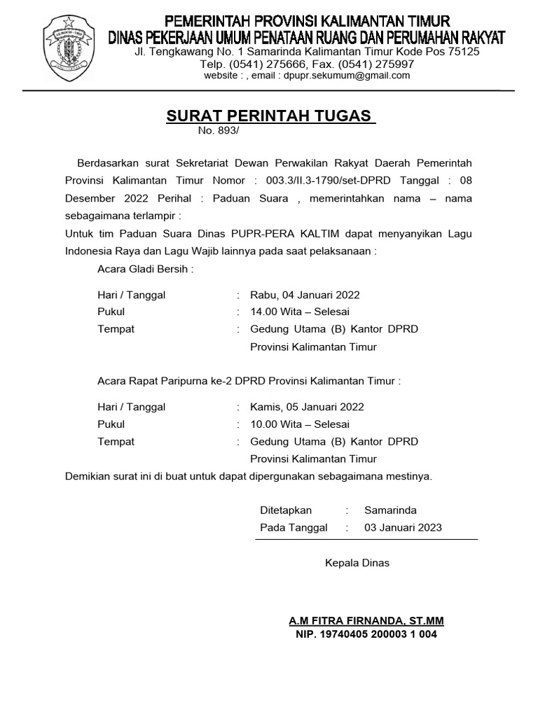 Surat Keterangan Pulang Cepat 2023 CK Padus | PDF