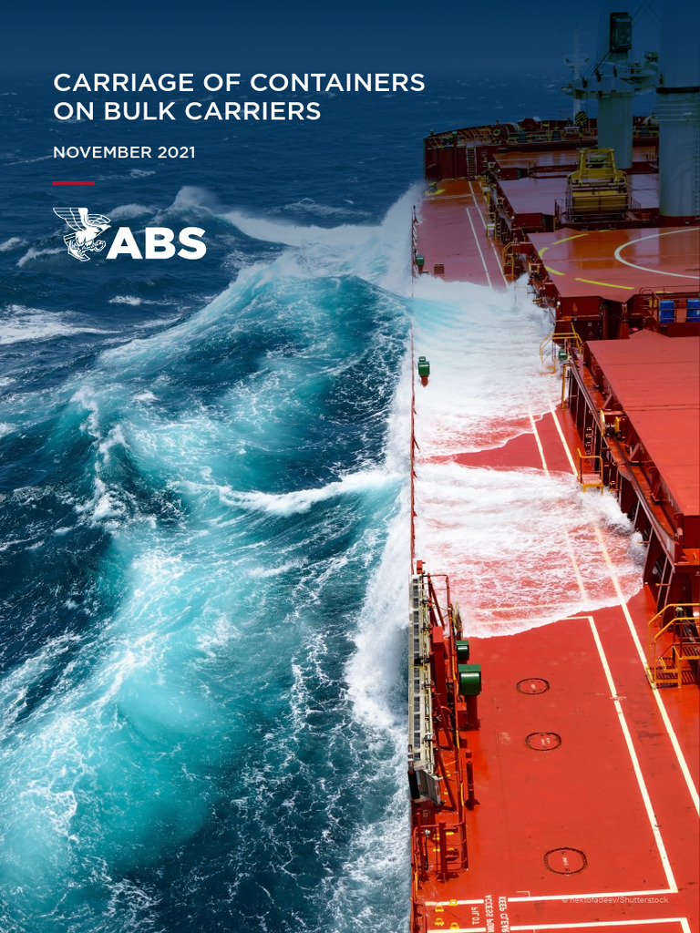 Container Carriage Guidelines for Bulk Carriers | PDF | Cargo | Ships
