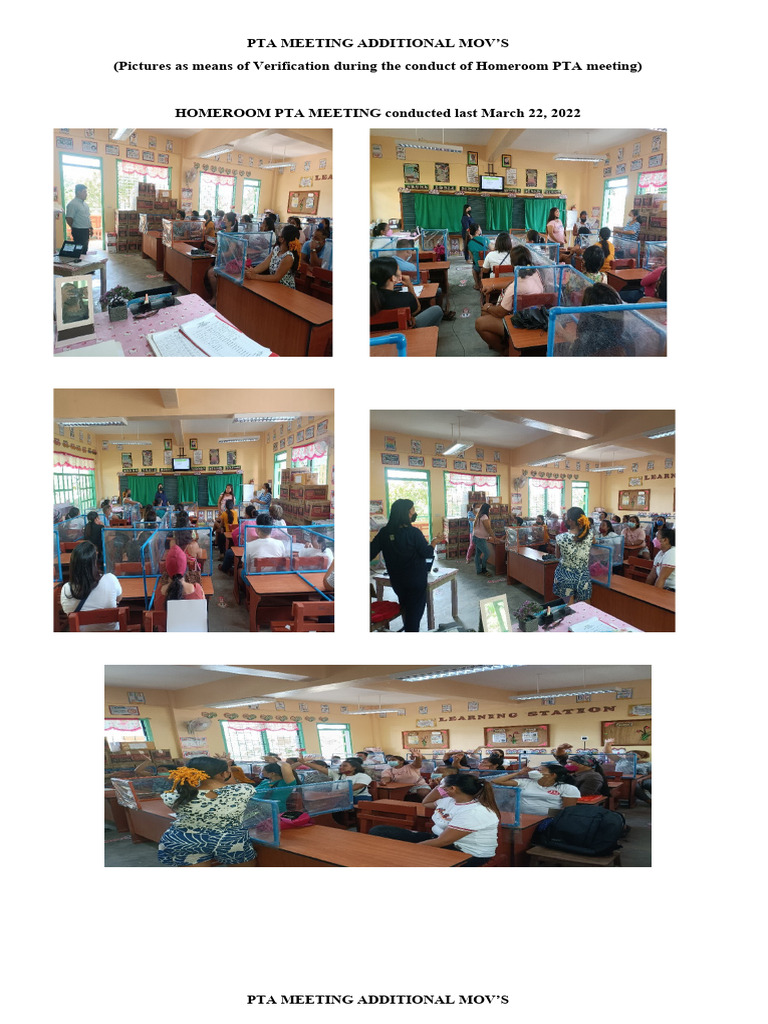 Homeroom PTA Meeting Documentation | PDF