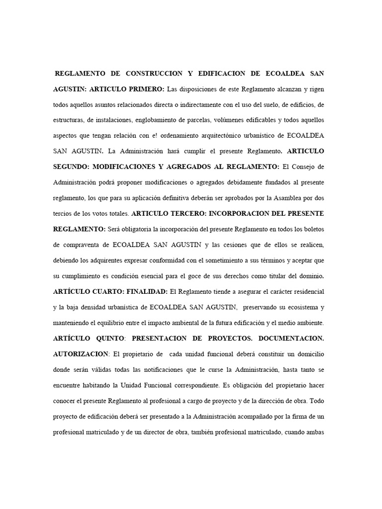 Reglamento de Construccion y Edificacion | PDF | Contabilidad | Propiedad