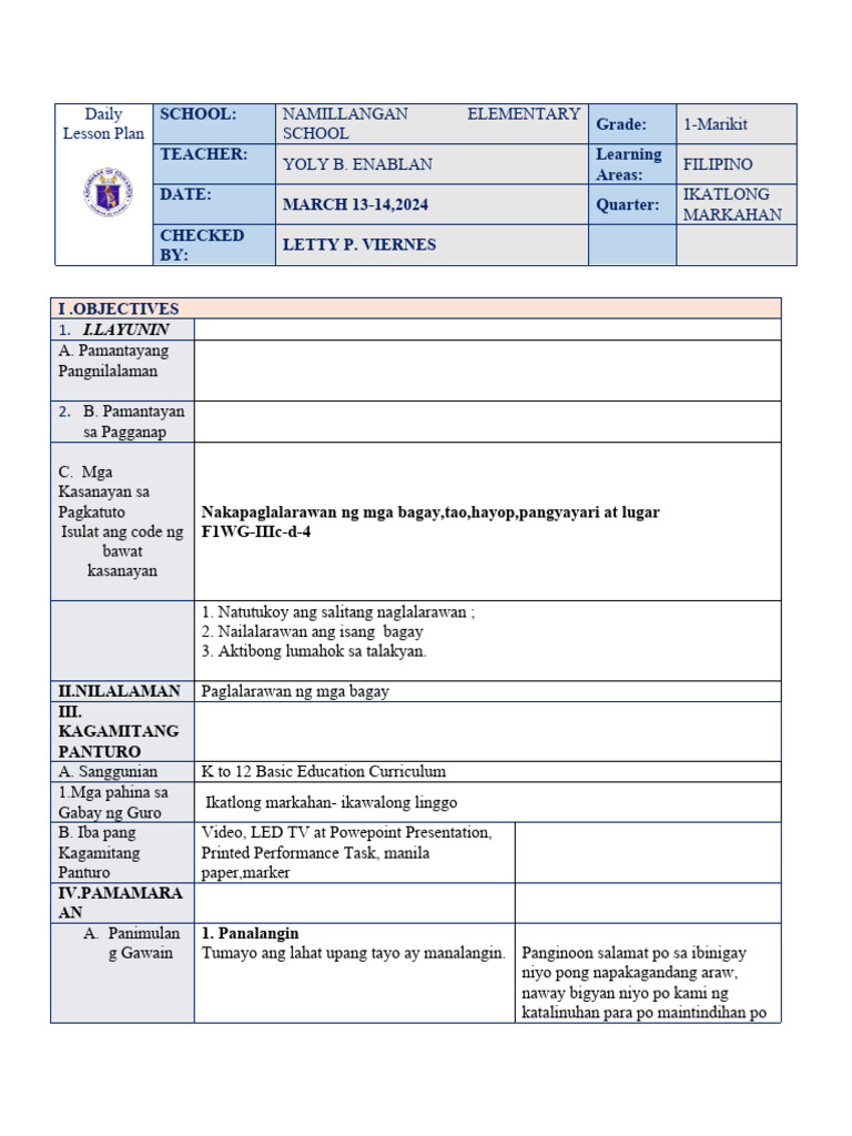 Fil-Paglalarawan NG Isang Bagay | PDF