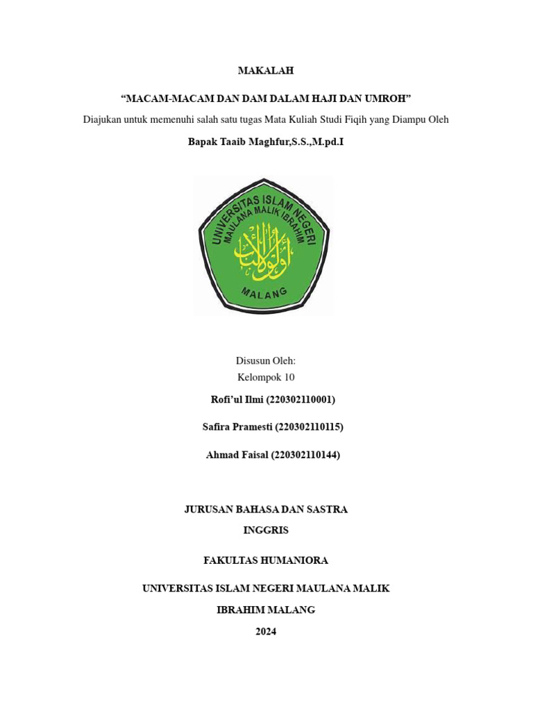 Macam-Macam Dam Haji dan Umrah | PDF