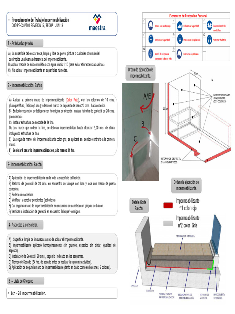 00PROCEDIMIENTO IMPERMEABILIZACION | PDF