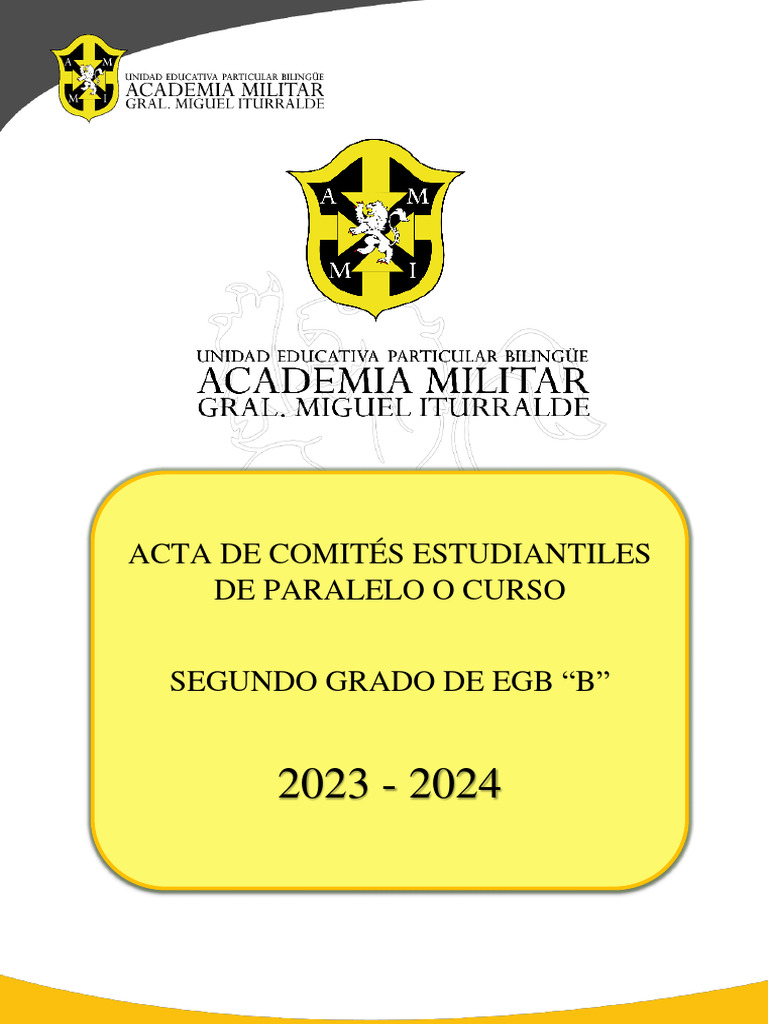 Acta de Consejo Estudiantil 2do B | PDF