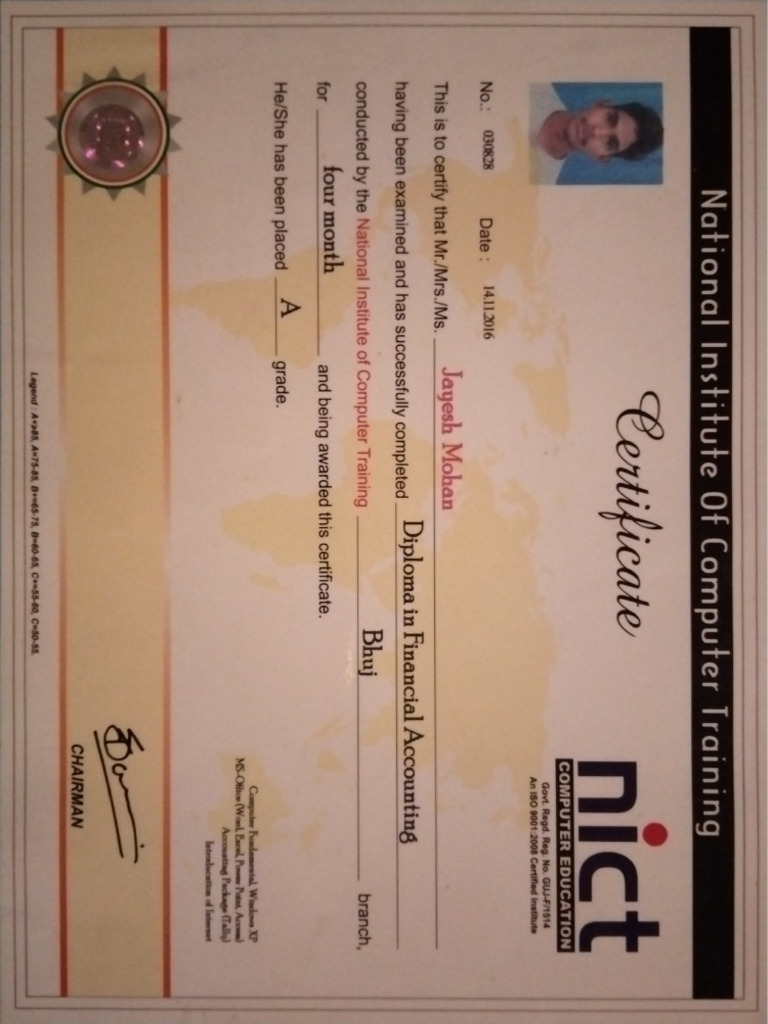 Nict Certificate | PDF