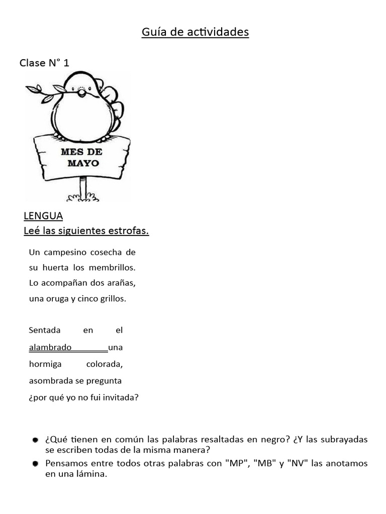 Actividades de ortografía: MP, MB y NV | PDF