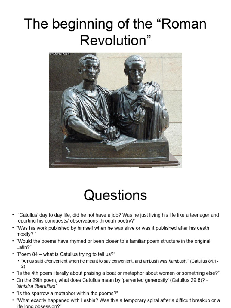 Understanding Catullus and the Roman Revolution | PDF | Ancient Romans ...