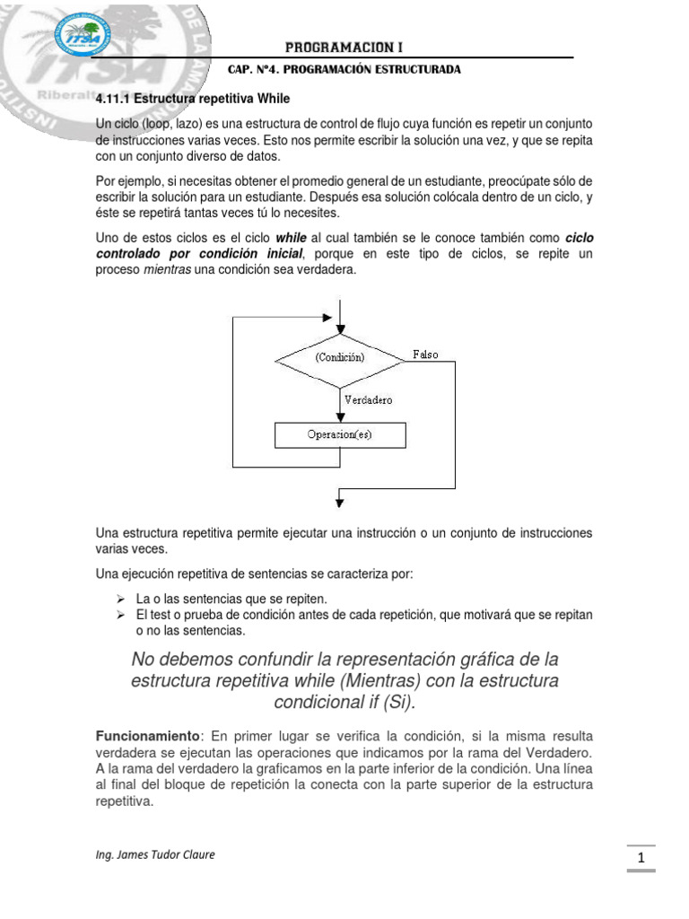 4.2 Estructura Repetitiva While | PDF | Lenguaje de programación ...