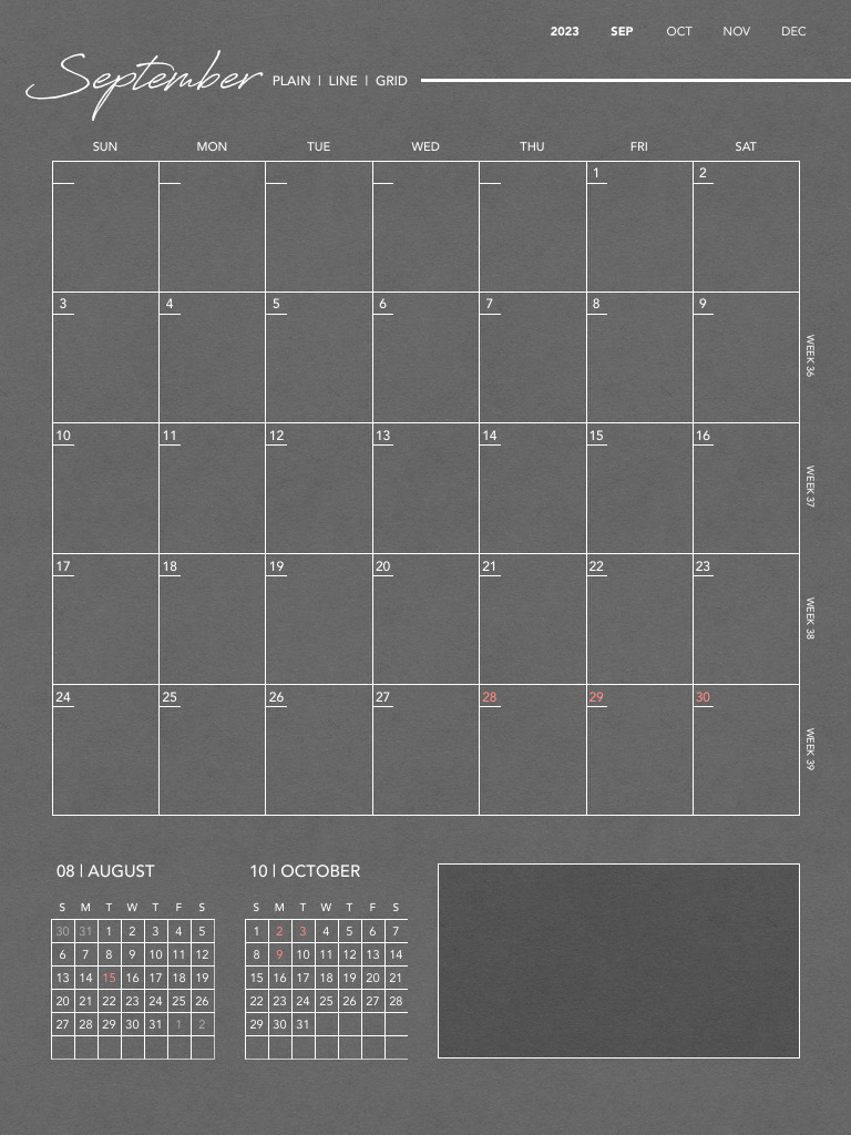 2023 Monthly Calendar Overview | PDF