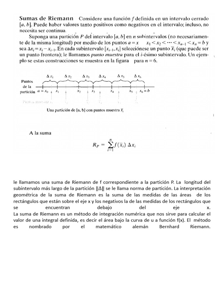 Teoria Sumas de Riemann | PDF