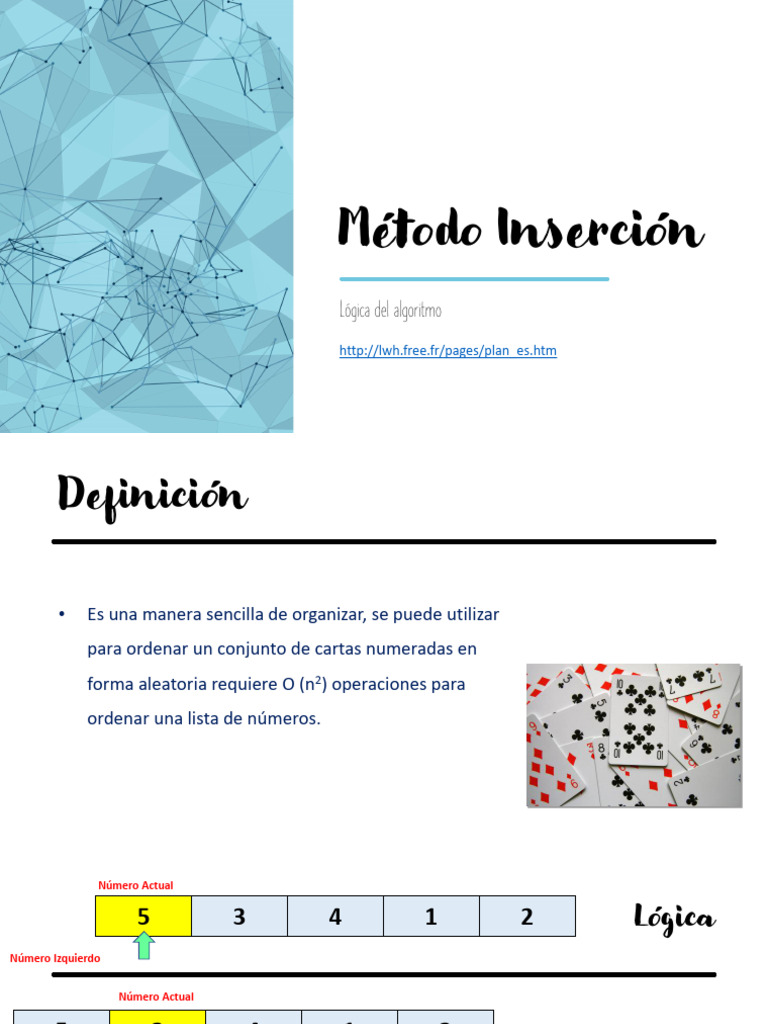 Algoritmo de Inserción: Guía Básica | PDF | Matemáticas Aplicadas ...