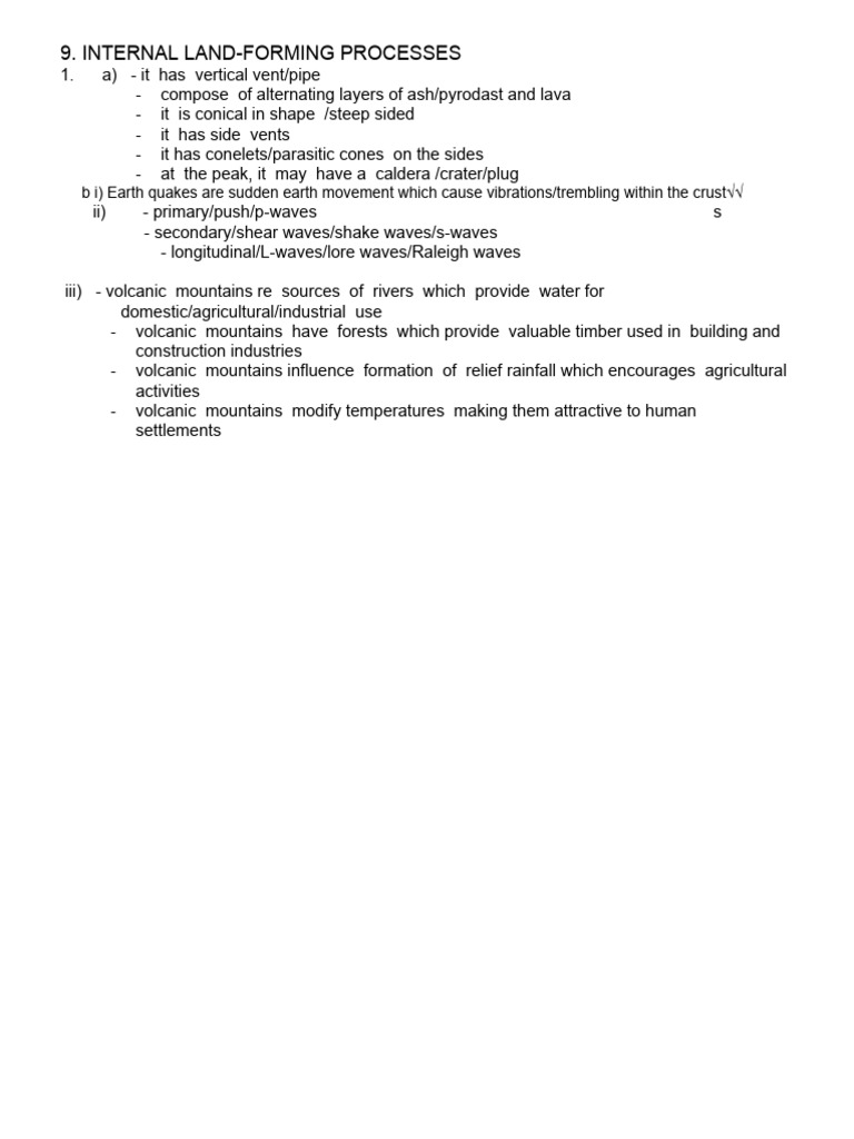 Internal Land Forming Process Ans | PDF | Plate Tectonics | Fault (Geology)