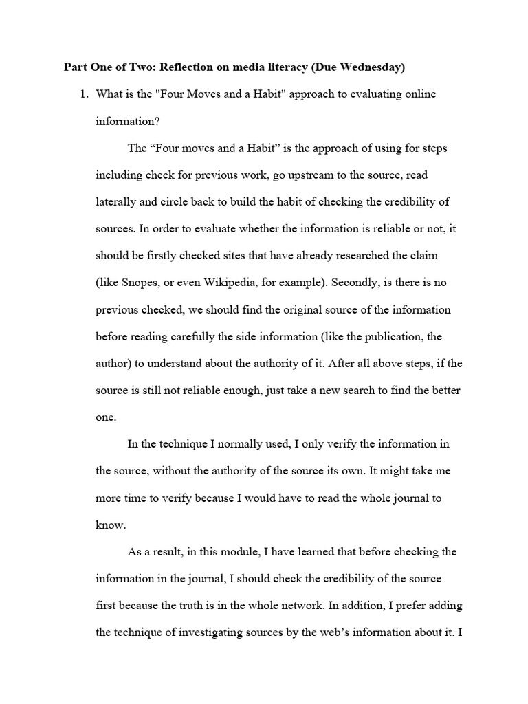 Week 2 - Media Literacy, Fake News, and Evaluating Resources (LIB2) | PDF