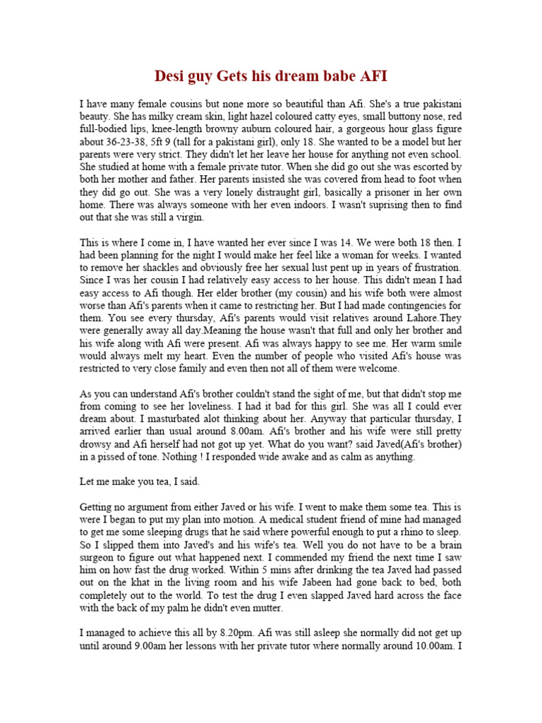 Desi Guy Gets His Dream Babe AFI | PDF