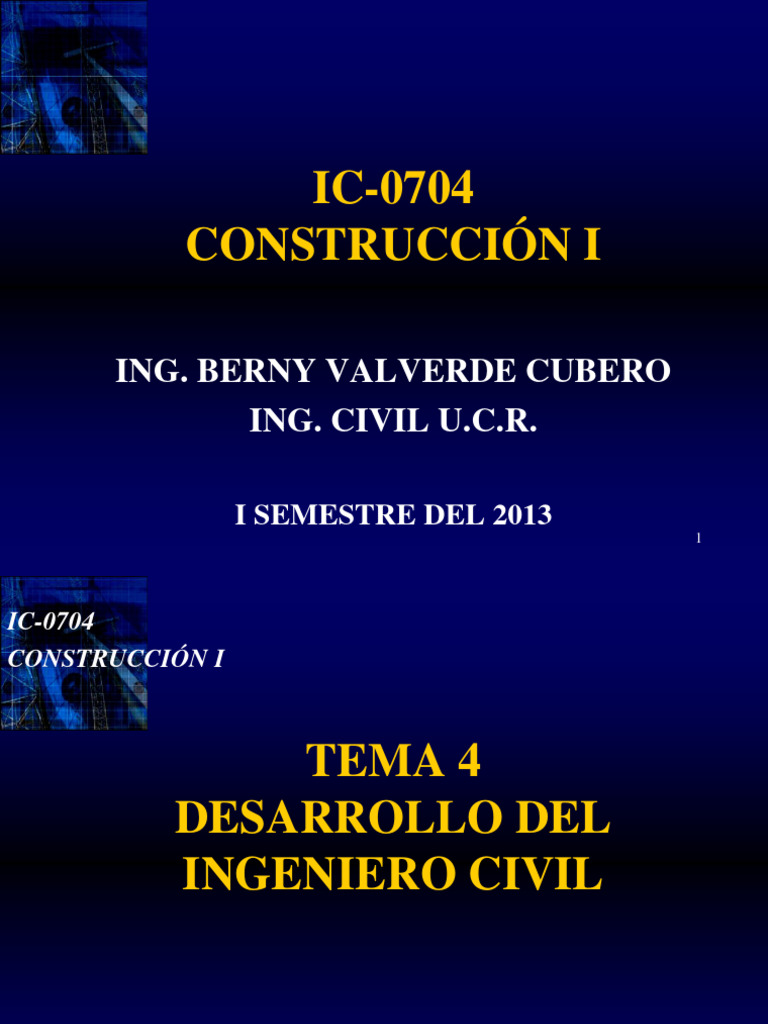 Ic 0704 Tema 04 - Desarrollo Del Ingeniero Civil | PDF | Ingeniería | Presupuesto