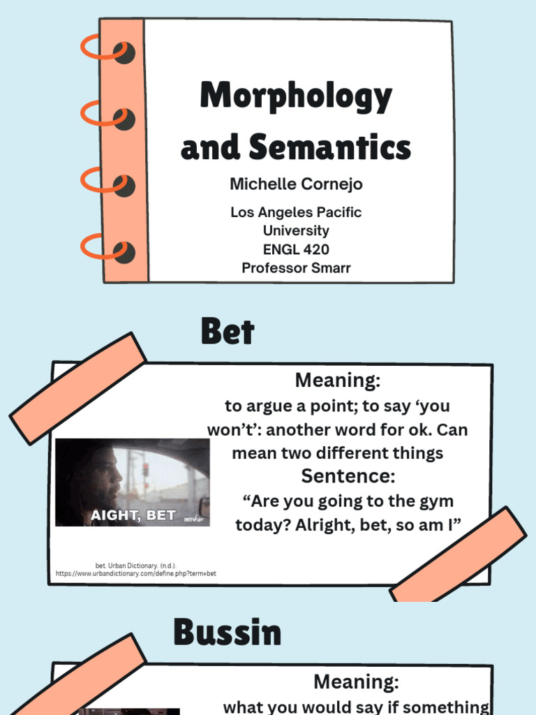 Morphologysemantics Michelle Cornejo 1 1 | PDF | Adolescence ...