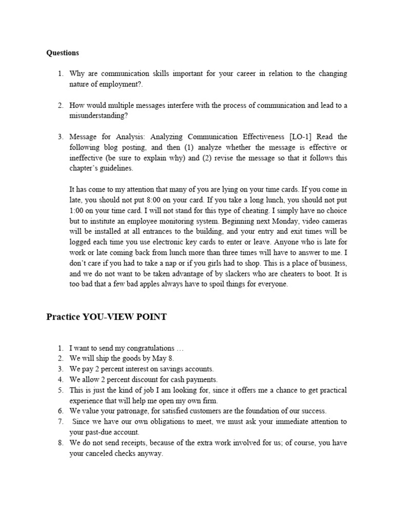 Tutorial 1 | PDF | Communication