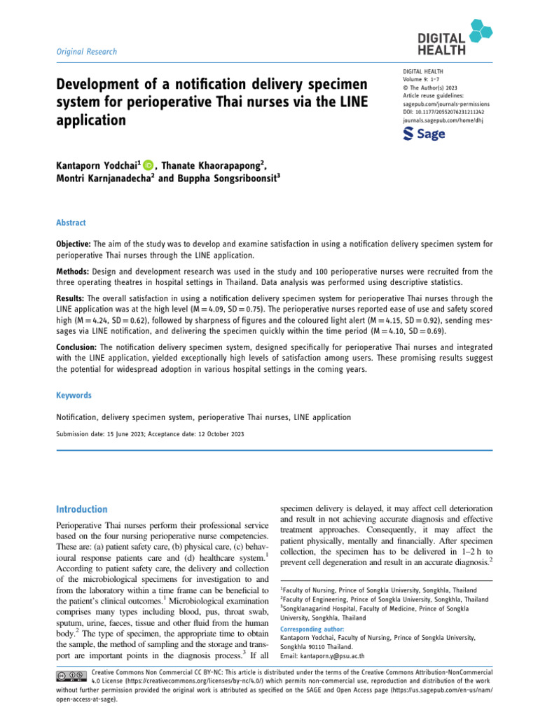 Development of A Notification Delivery Specimen Sy | PDF | Health Care ...